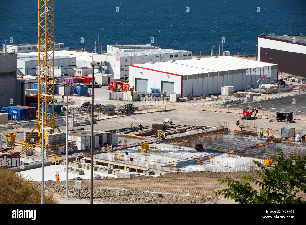 Construction of the Flamanville 3 nuclear power station in Normandy ...