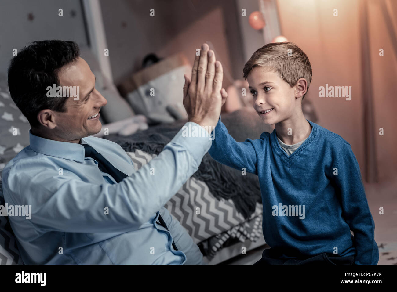 Father child hands touching hi-res stock photography and images - Alamy