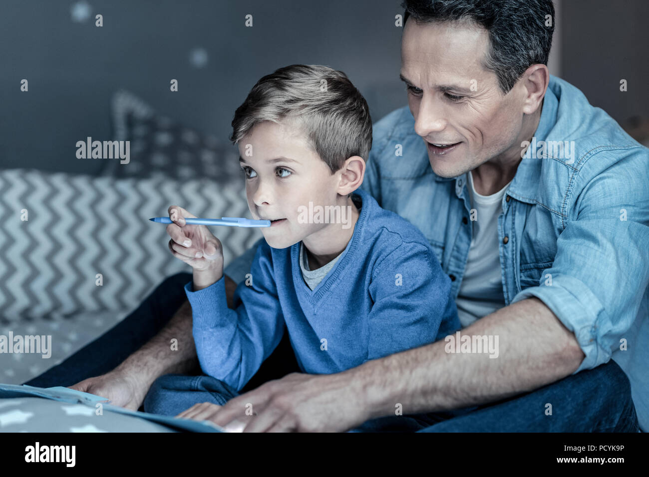 Child deep in thoughts hi-res stock photography and images - Alamy