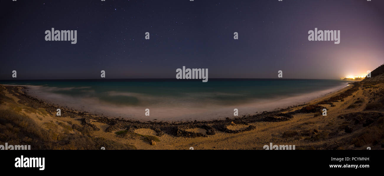 Night sky over sea panorama Stock Photo - Alamy