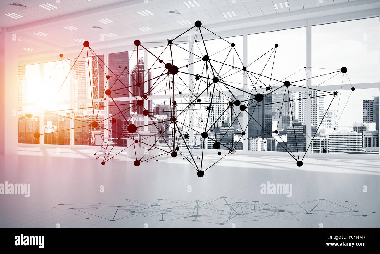 Networking and wireless connection as concept for effective modern ...