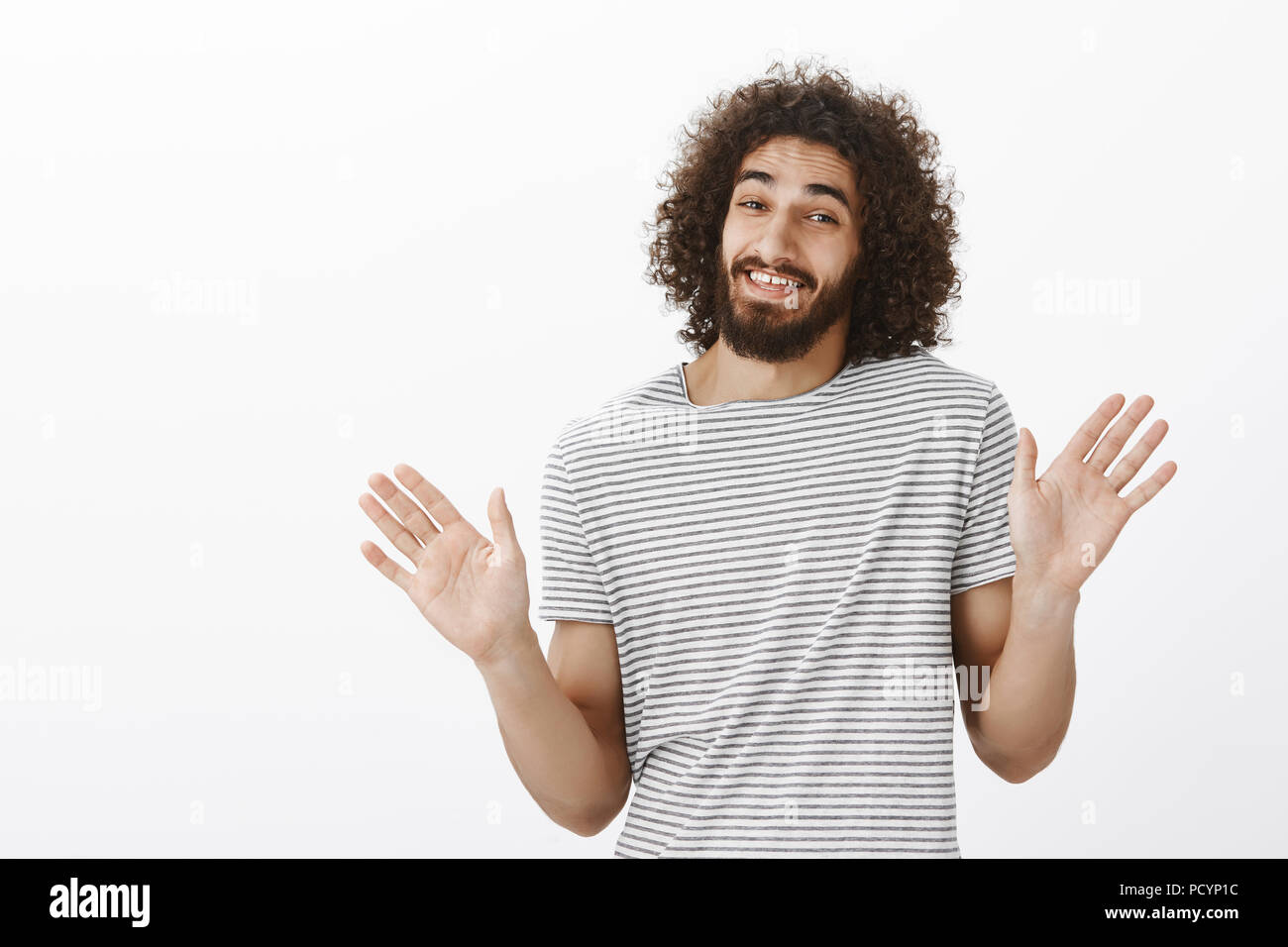 Thanks but I pass. Carefree good-looking Eastern guy with curly hair ...