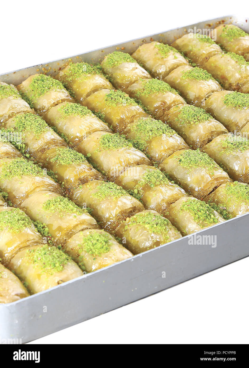Turkish Baklava sutlu nuriye with milk and hazelnuts Stock Photo - Alamy