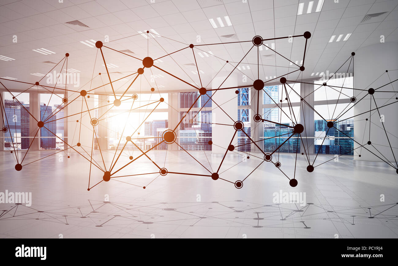 Networking and wireless connection as concept for effective modern ...