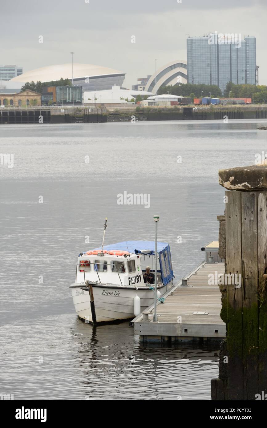 The free summer time ferry running across the Clyde between Govan and ...