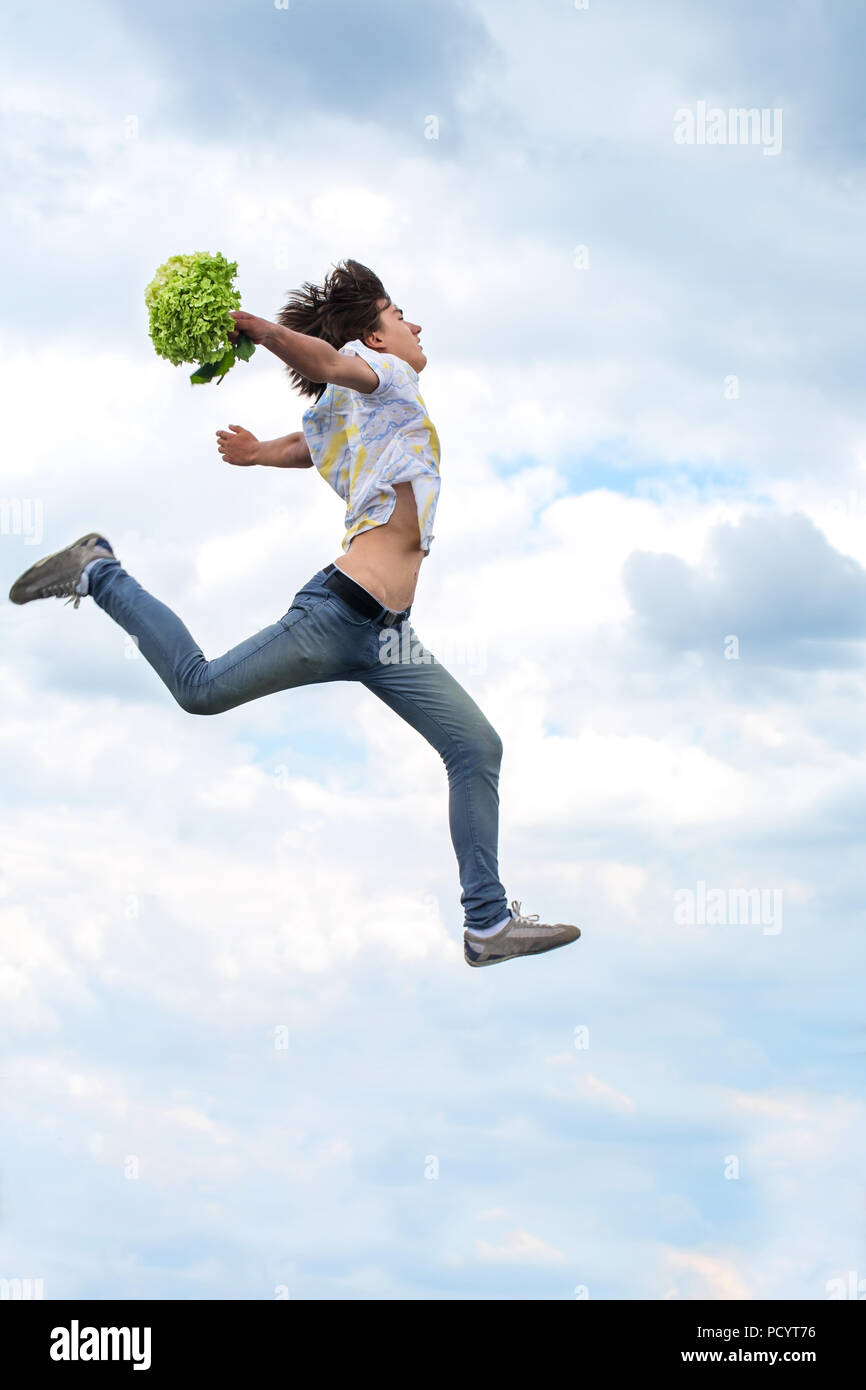 Student jumps for success hi-res stock photography and images - Alamy