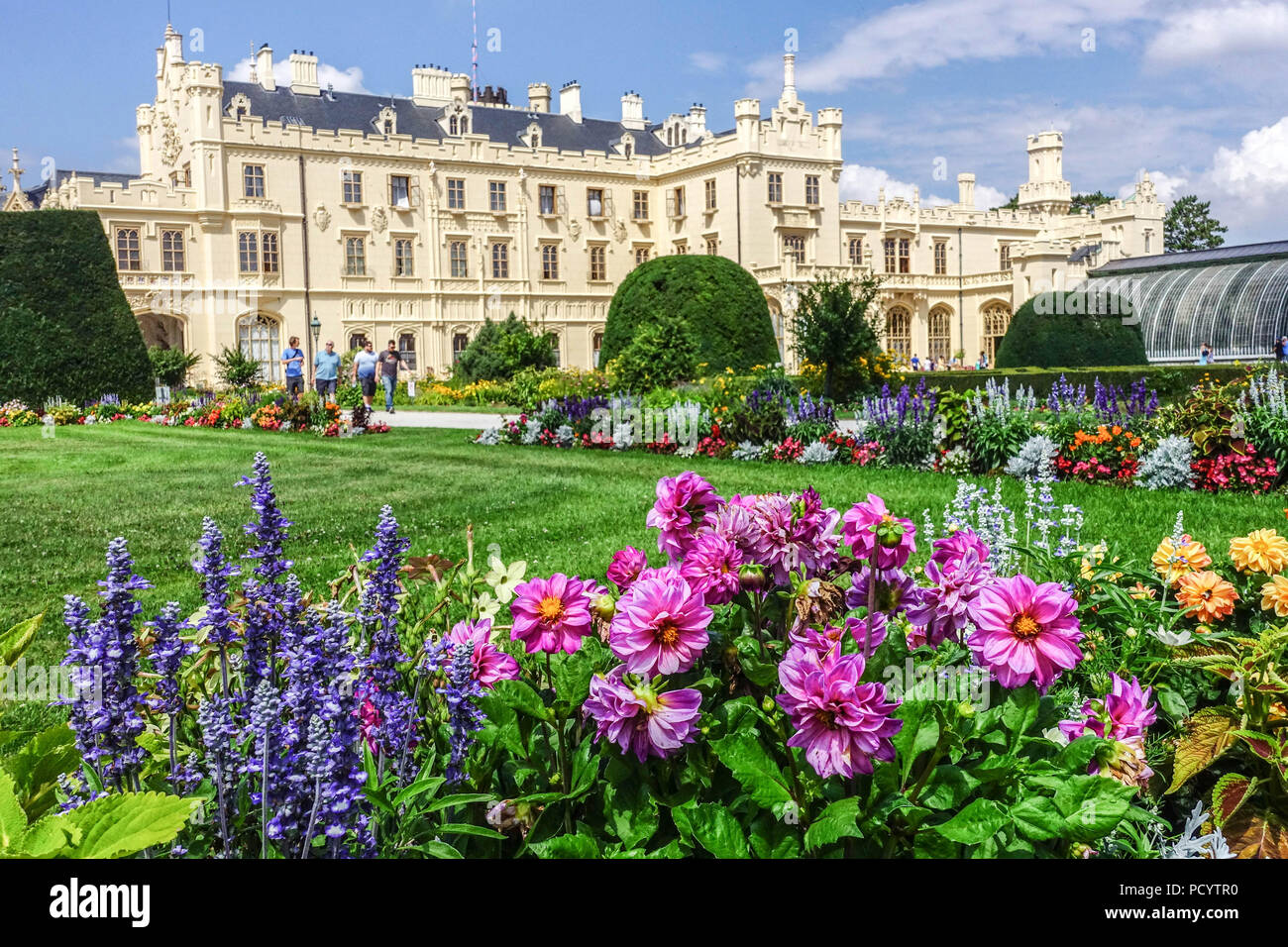 Lednice Castle Garden, South Moravia, Czech Republic, Europe Stock ...