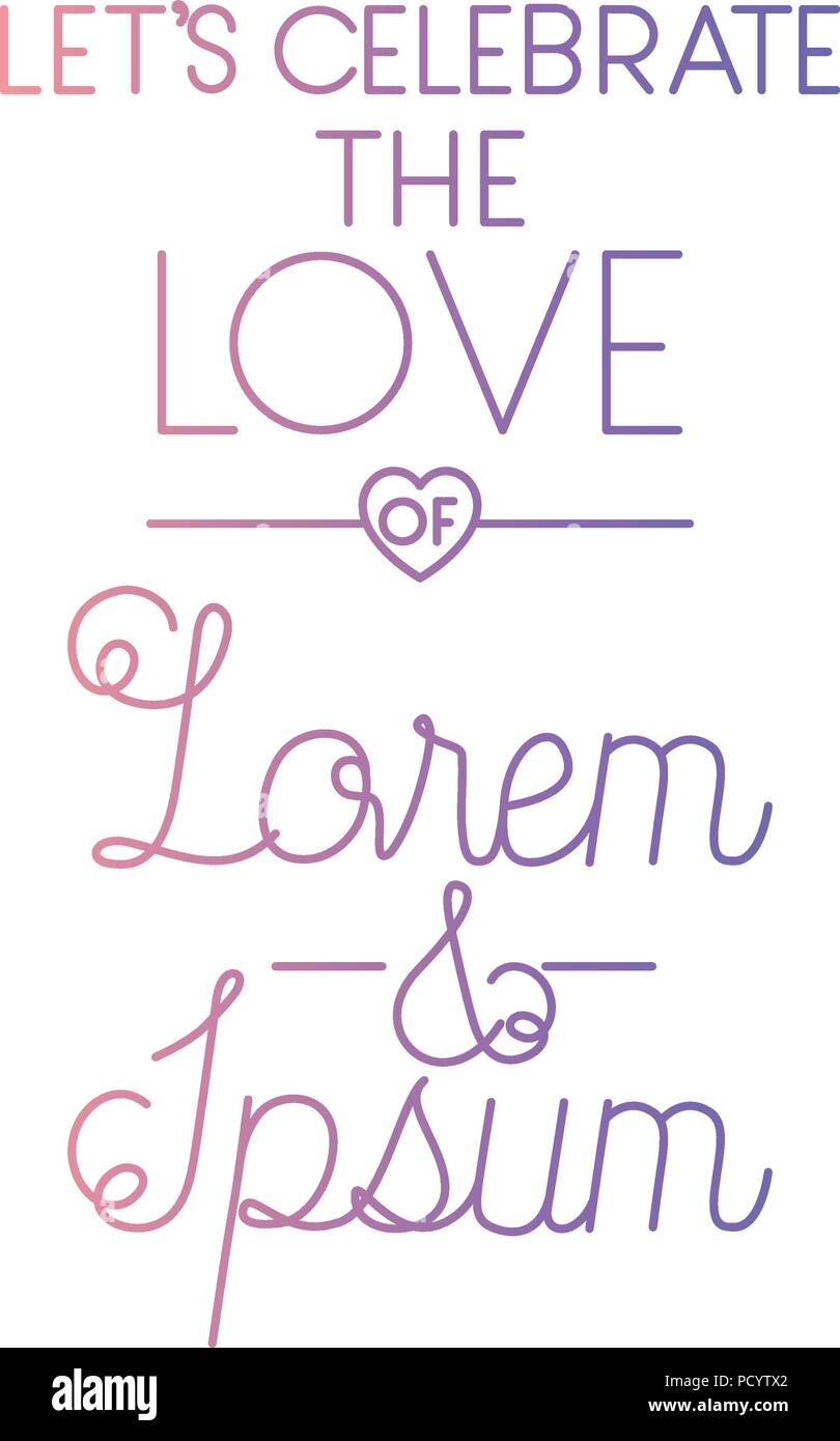 celebrate the love with hand made font Stock Vector Image & Art - Alamy