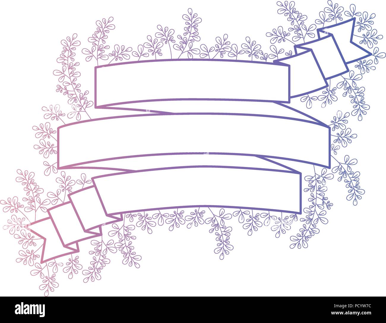 tape frame with leafs Stock Vector Image & Art - Alamy