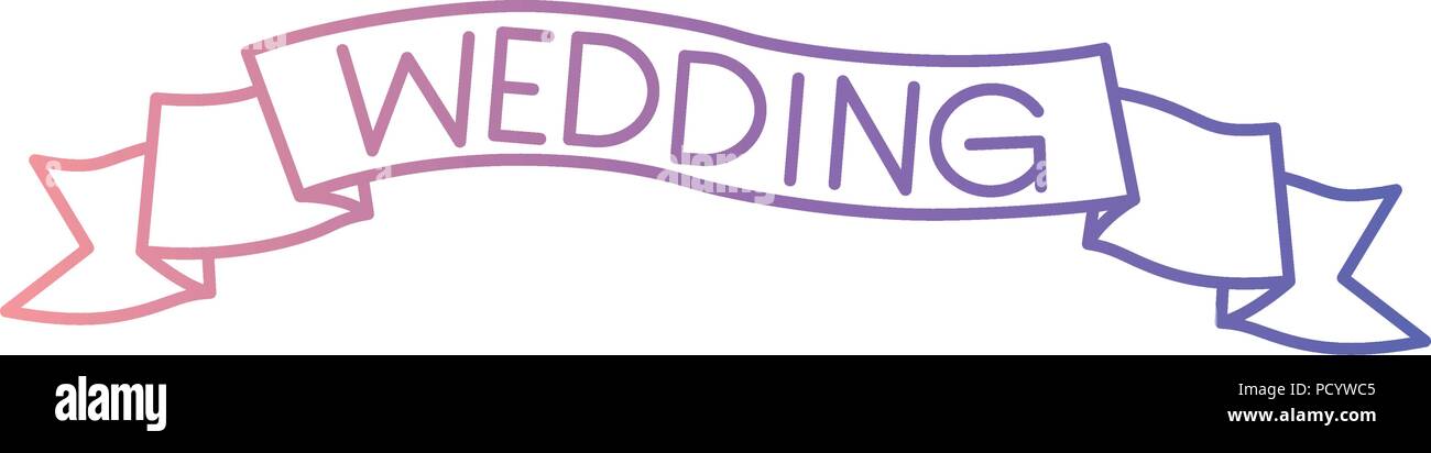 ribbon frame wedding with calligraphy Stock Vector Image & Art - Alamy