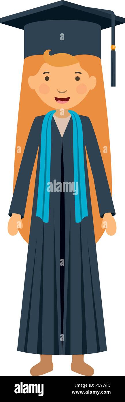young girl graduate character Stock Vector Image & Art - Alamy