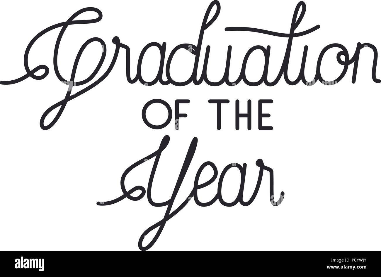 graduation message with hand made font Stock Vector Image & Art - Alamy