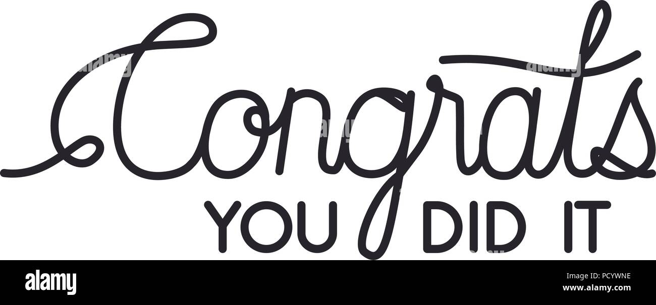 Congrats hand written calligraphy hi-res stock photography and images ...