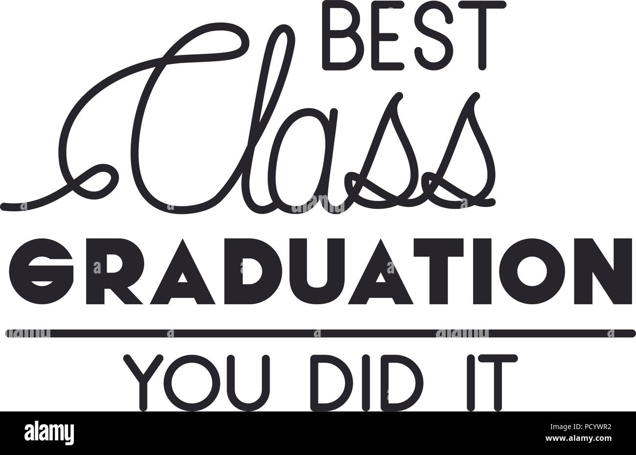 class of the year hand made font Stock Vector Image & Art - Alamy