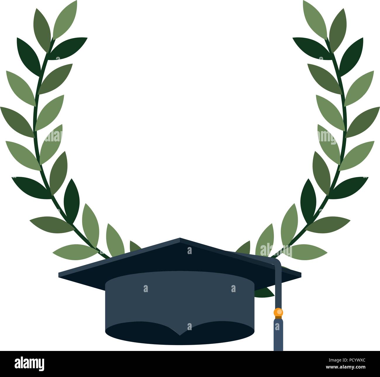 hat graduation with wreath crown Stock Vector Image & Art - Alamy