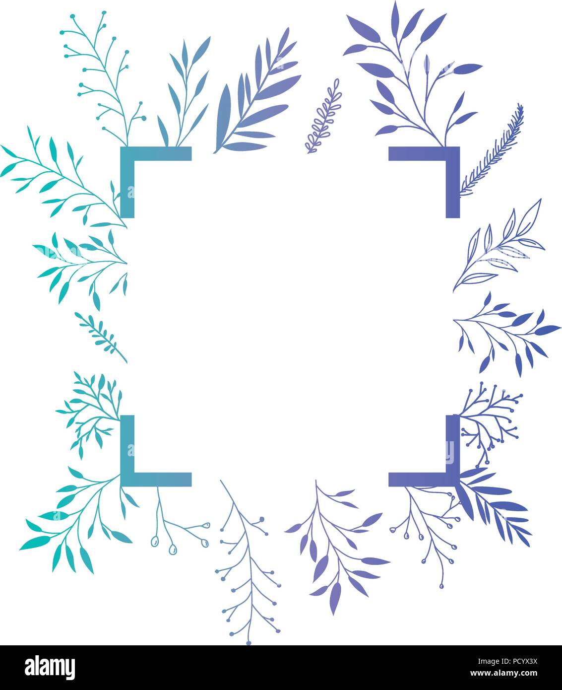 Leafs square Stock Vector Images - Alamy