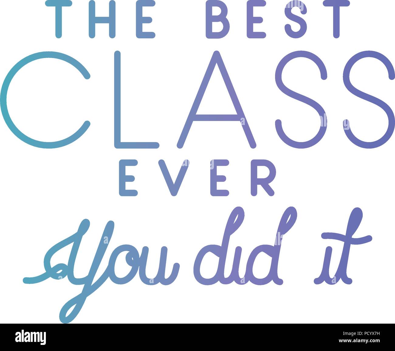 class of the year hand made font Stock Vector Image & Art - Alamy