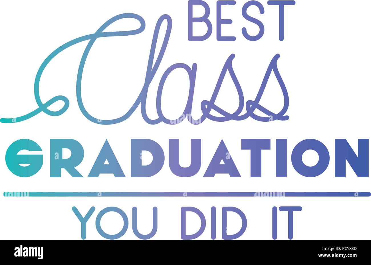 graduation message with hand made font Stock Vector Image & Art - Alamy
