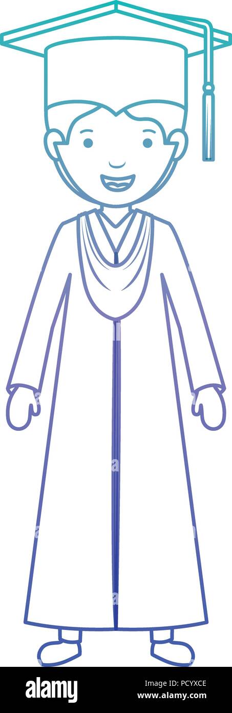 Graduating boy Stock Vector Images - Alamy