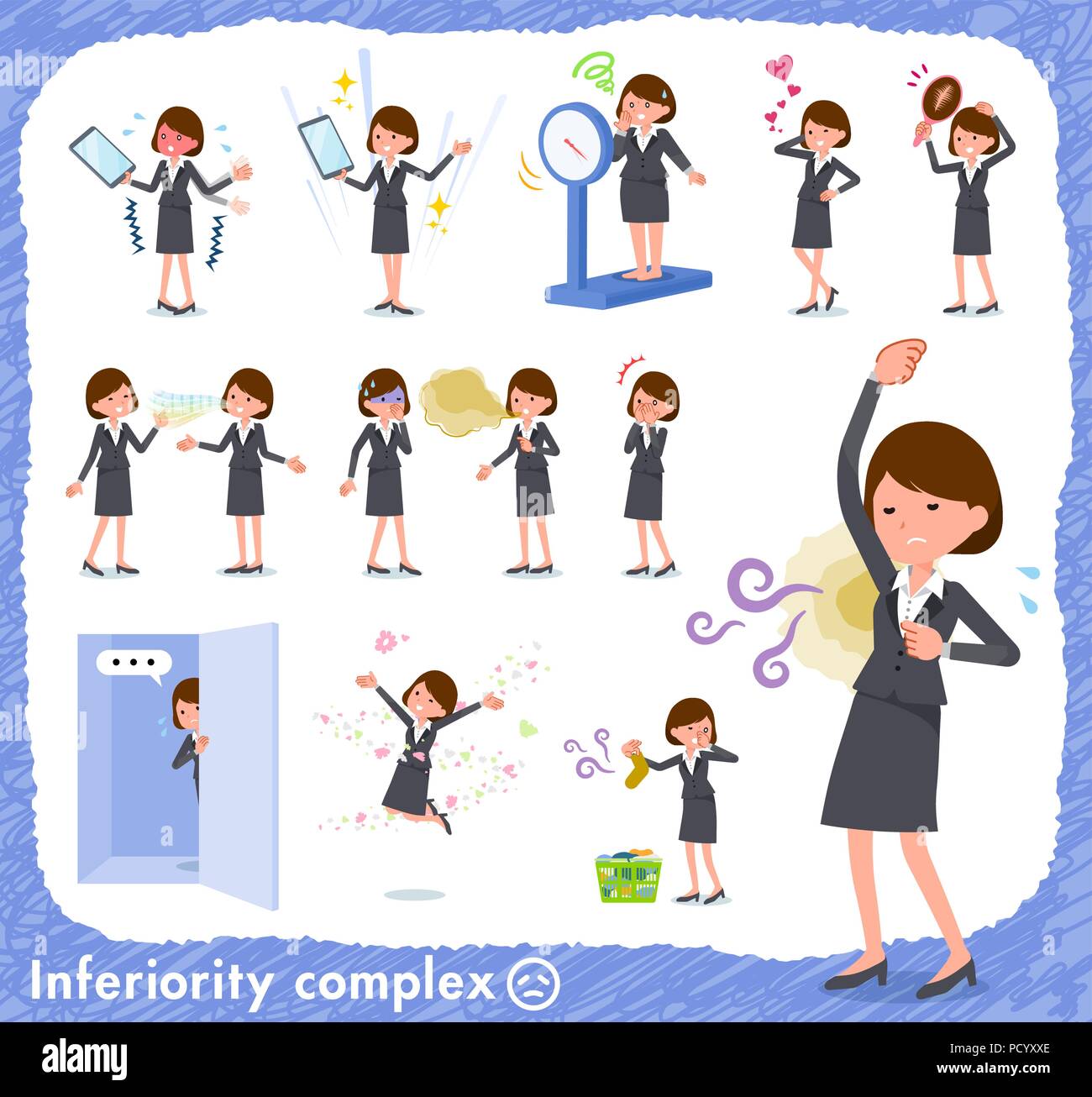 A set of women on inferiority complex.There are actions suffering from ...