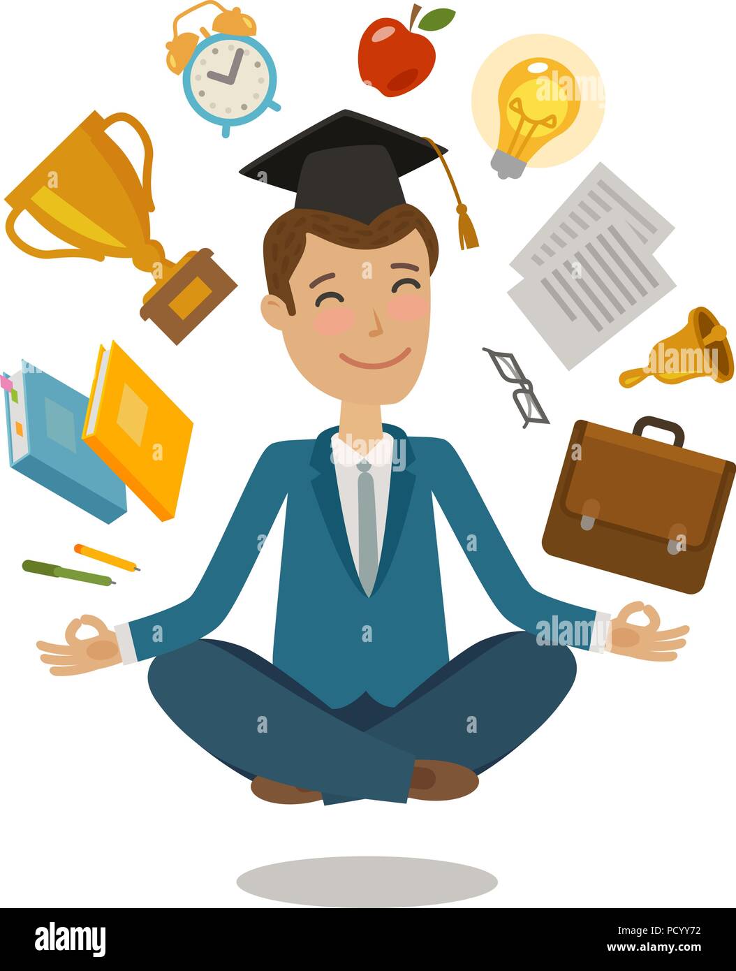 Vector illustration funny boy Stock Vector Images - Alamy