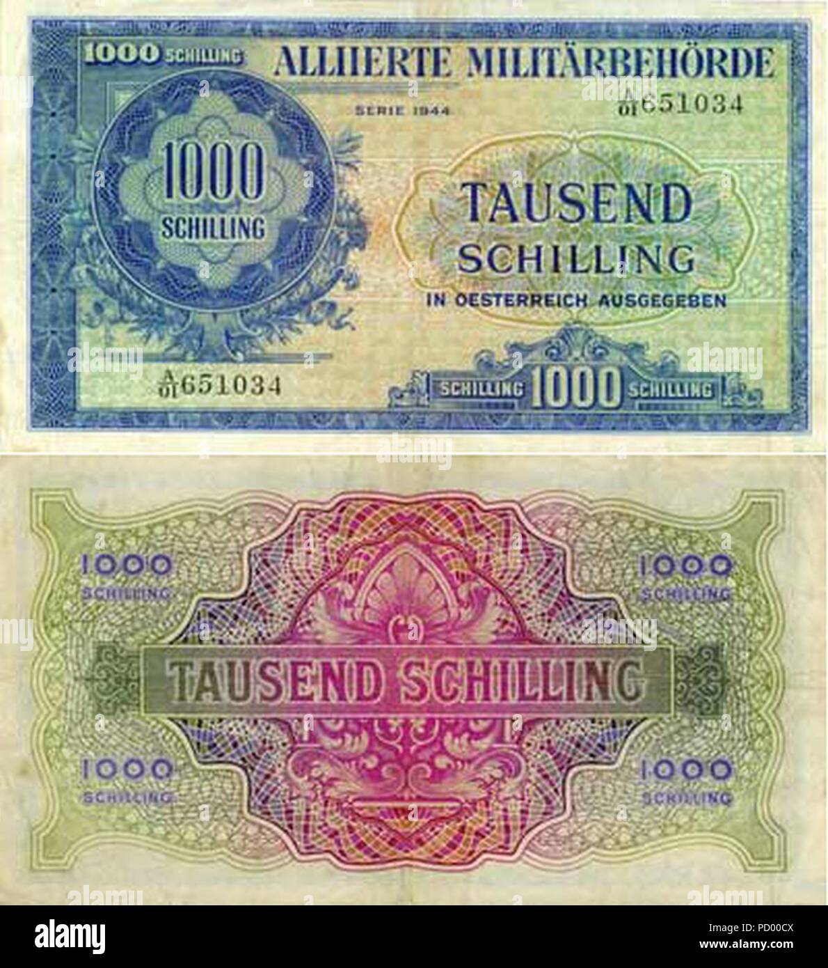 1000 schilling hi-res stock photography and images - Alamy