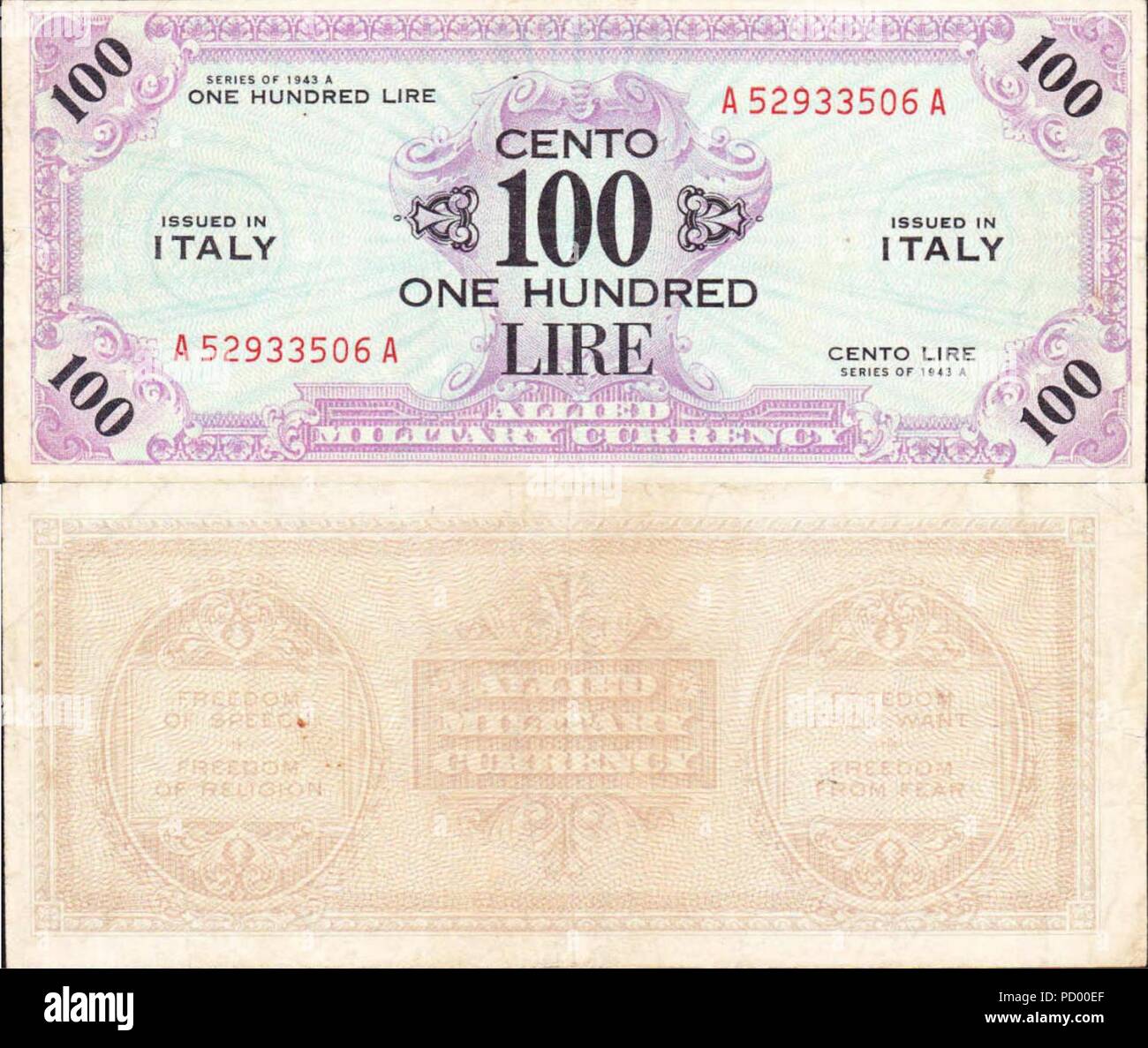 100 lire hi-res stock photography and images - Alamy