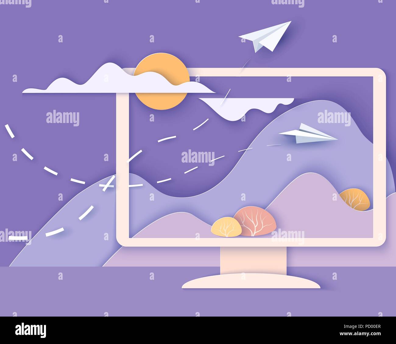 Cartoon computer hi-res stock photography and images - Alamy