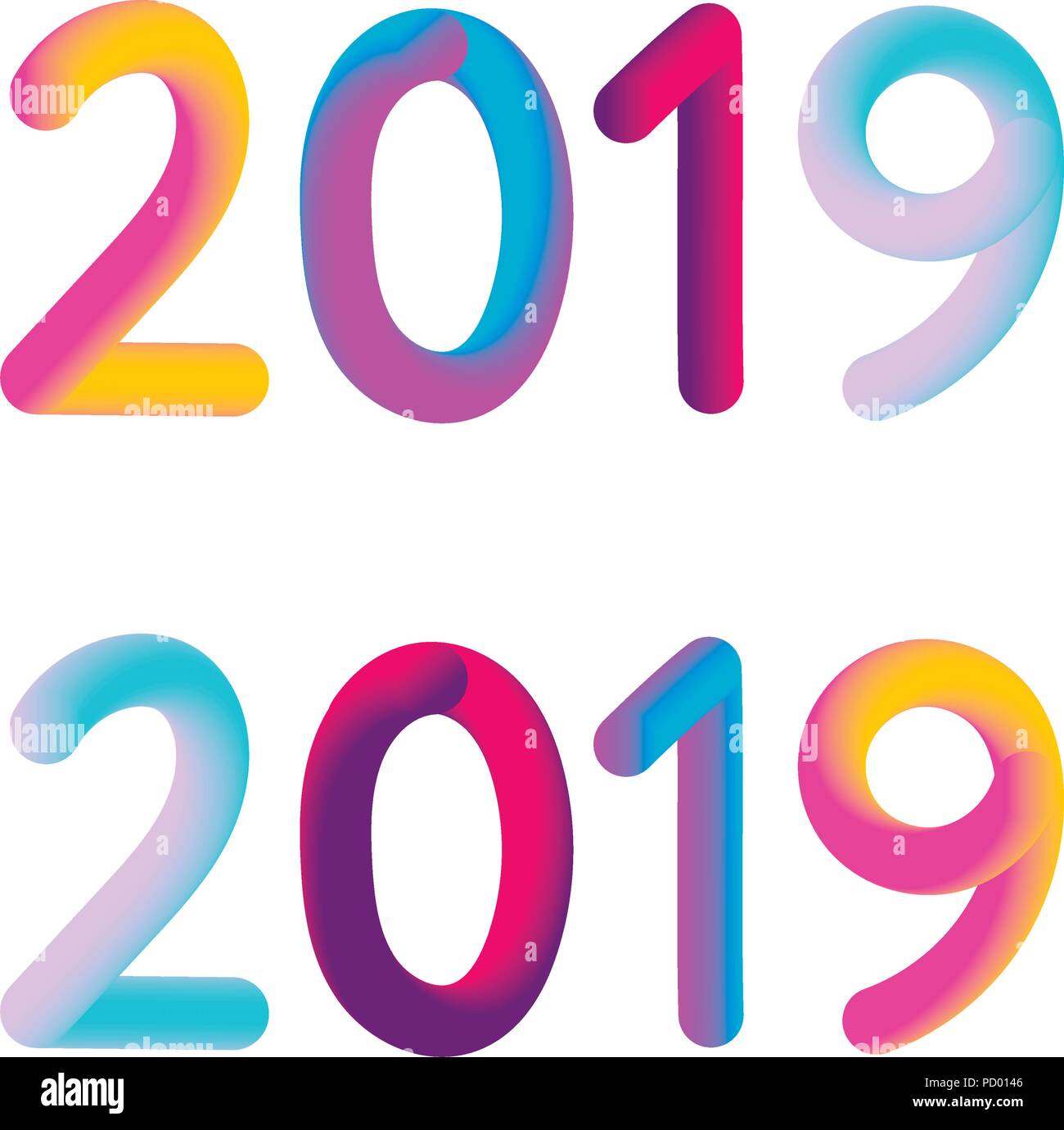 Newyear 2019 concept Stock Vector Images - Alamy