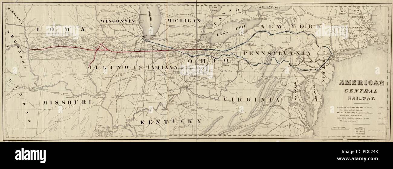 American Central Railway, 1866 Stock Photo - Alamy
