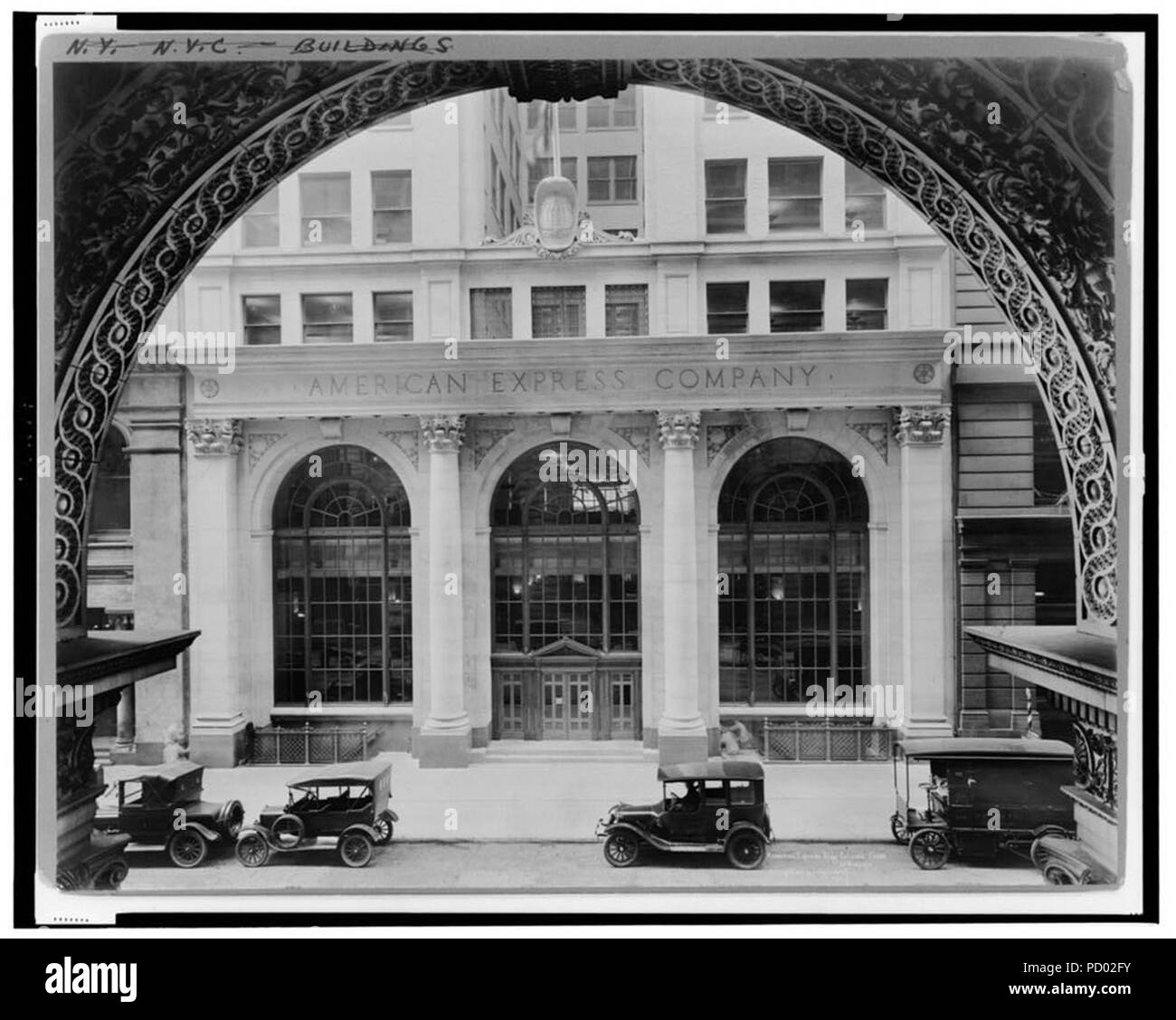 American Express Bldg. Entrance, 65 B'way, NYC Stock Photo - Alamy