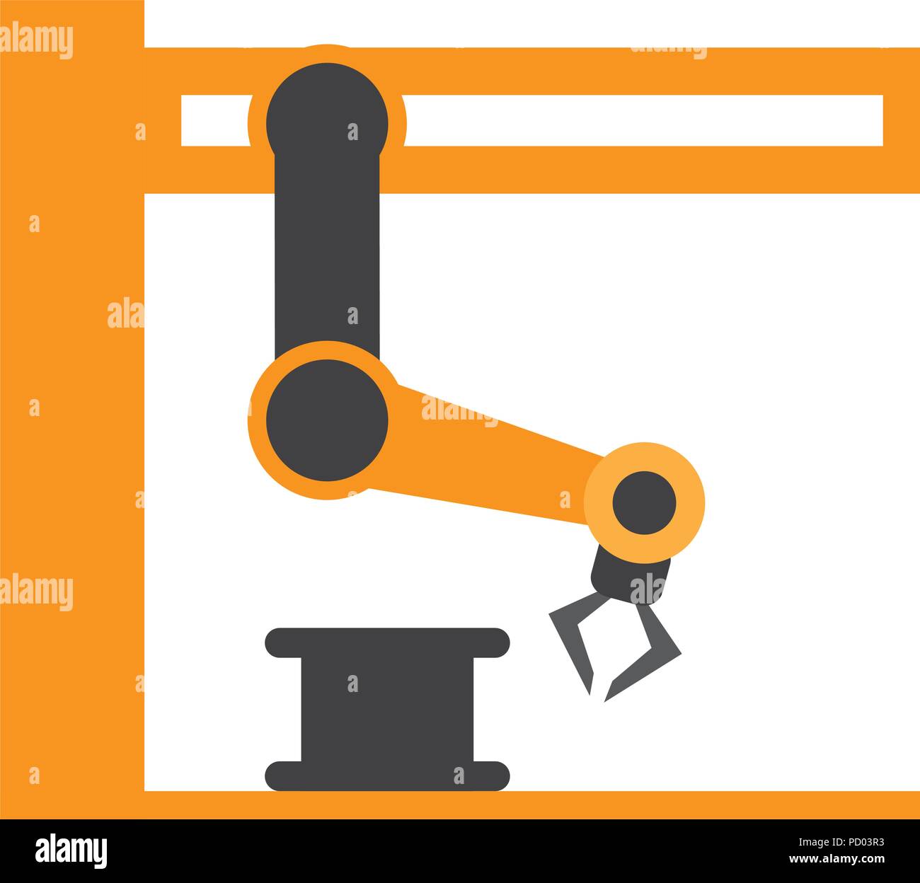 Isolated industrial robot arm icon Stock Vector Image & Art - Alamy