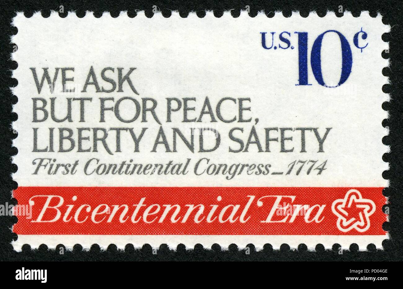 American Revolution Bicentennial We Ask But For Peace... 10c 1974 issue ...