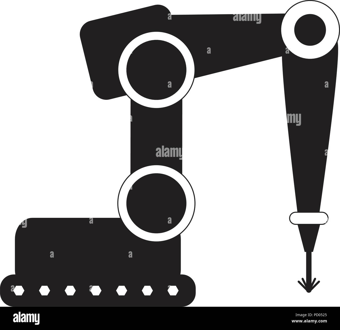 Isolated industrial robot arm icon Stock Vector Image & Art - Alamy