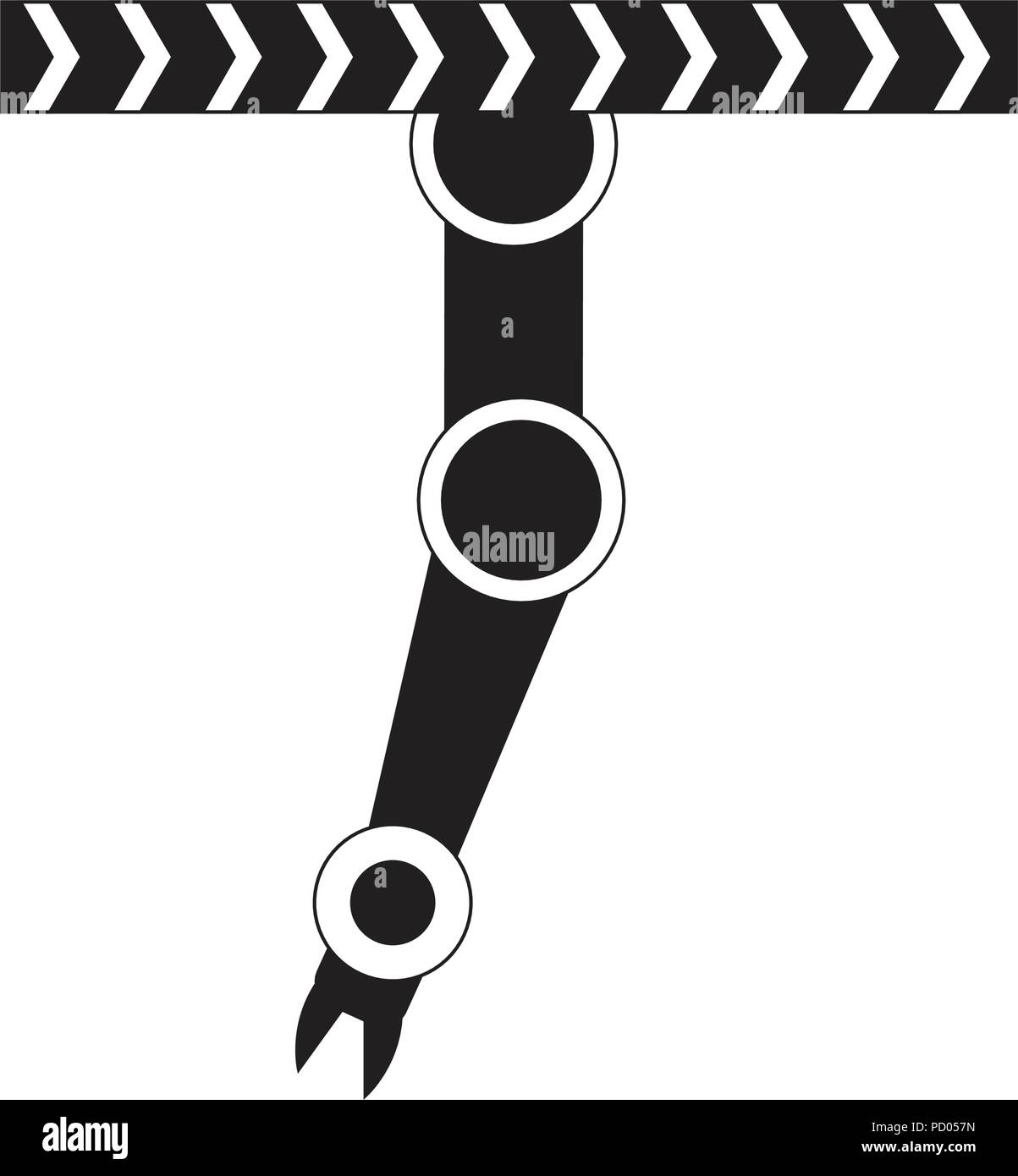 Industry robotic arm isolated Stock Vector Images - Alamy