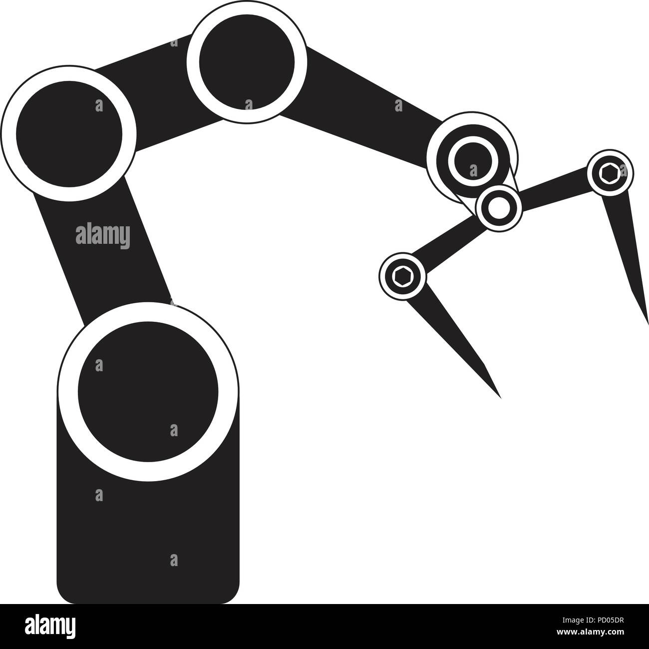 Isolated industrial robot arm icon Stock Vector Image & Art - Alamy