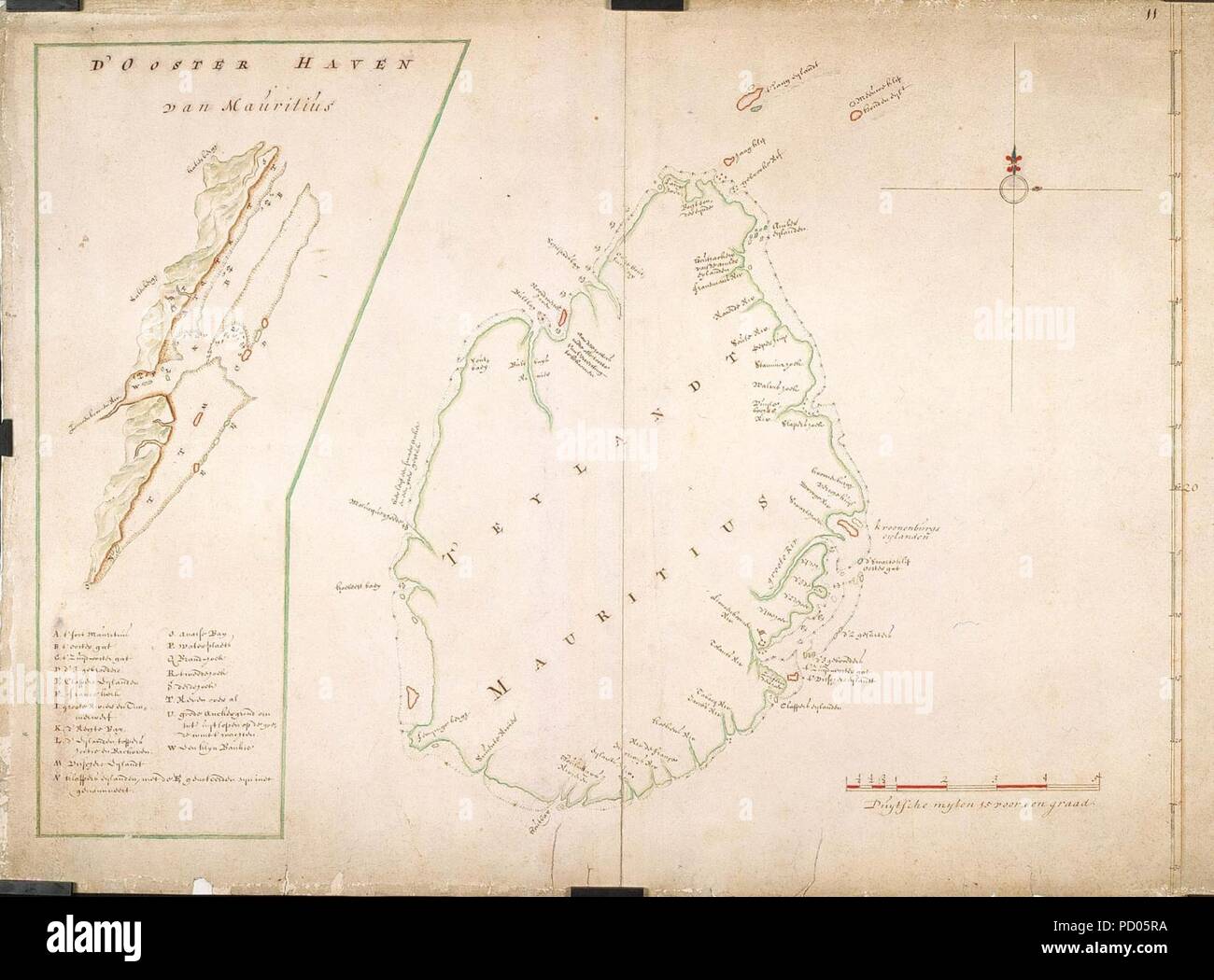 Old mauritius map hi-res stock photography and images - Alamy
