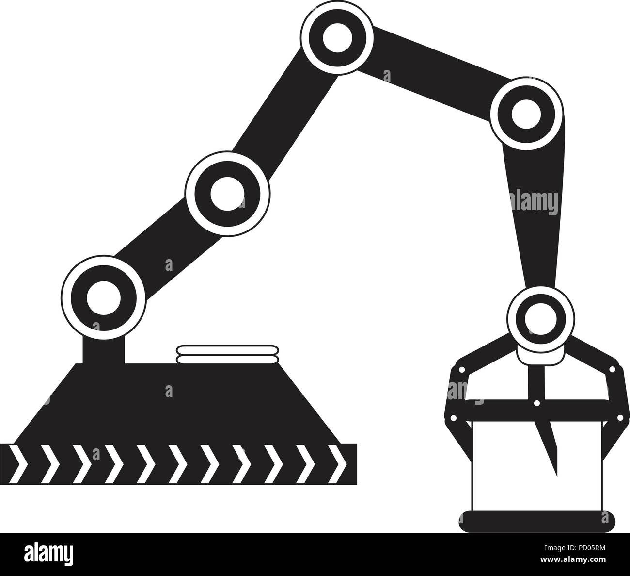 Isolated industrial robot arm icon Stock Vector Image & Art - Alamy