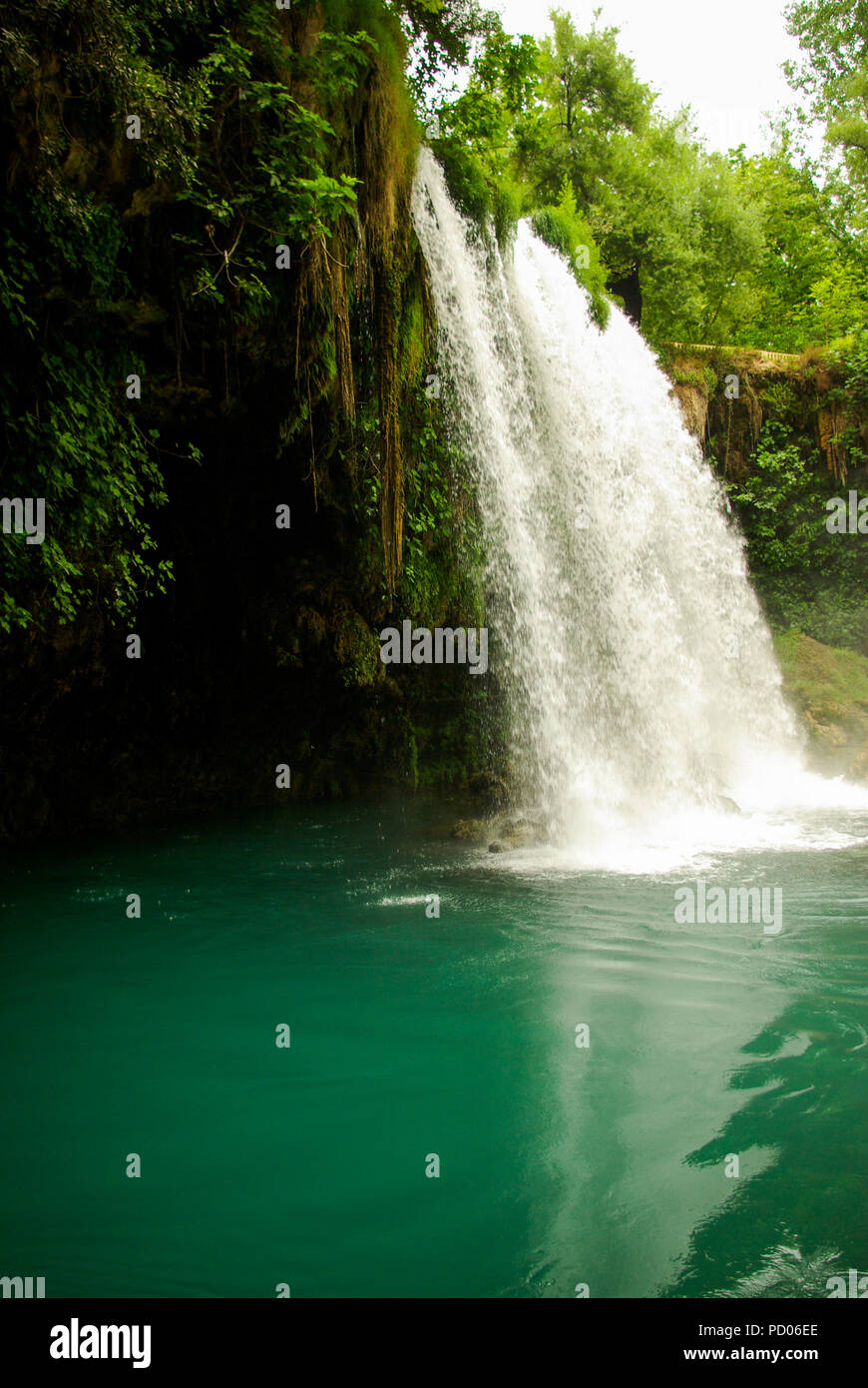 Waterfall cascades from ravine in Turkey Stock Photo - Alamy