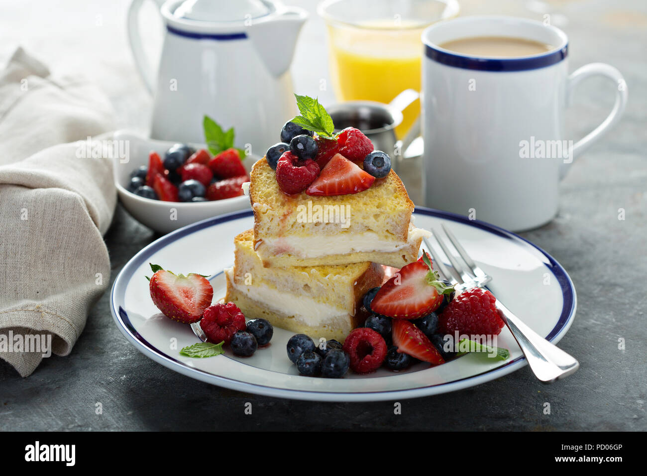 Delicious plate toast topped hi-res stock photography and images - Alamy