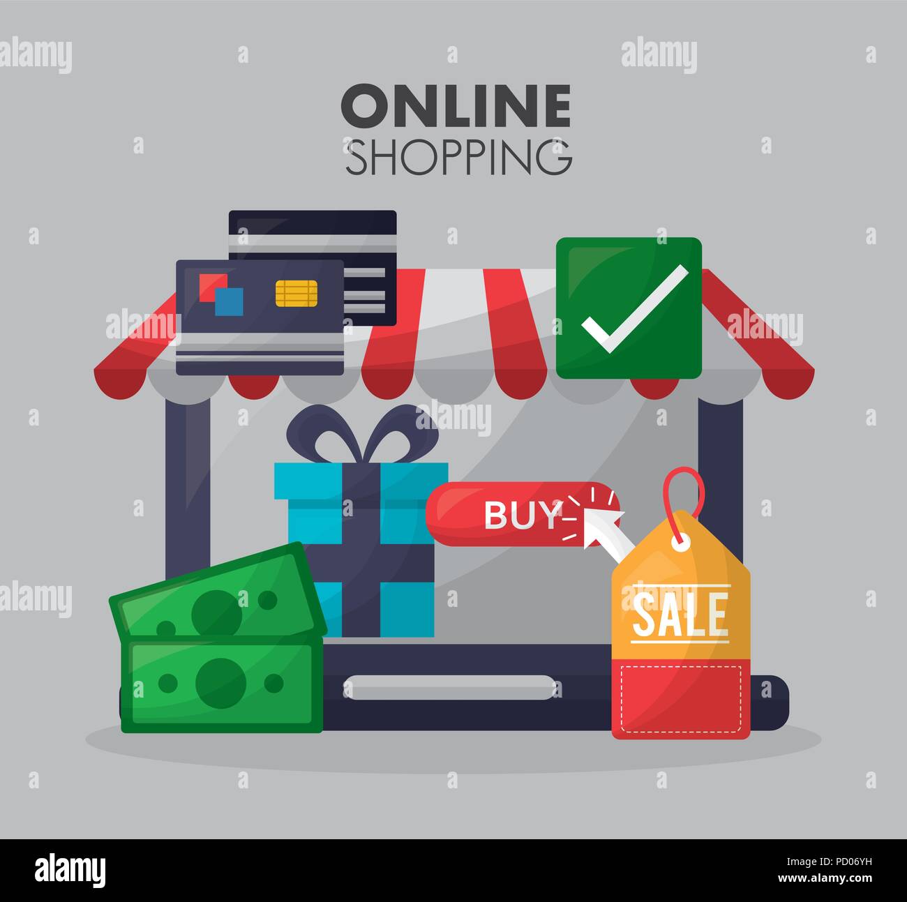 online shopping card Stock Vector Image & Art - Alamy