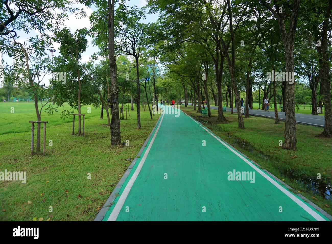 Bicycle lanes in the Rot Fai park Bangkok, Thailand Stock Photo - Alamy