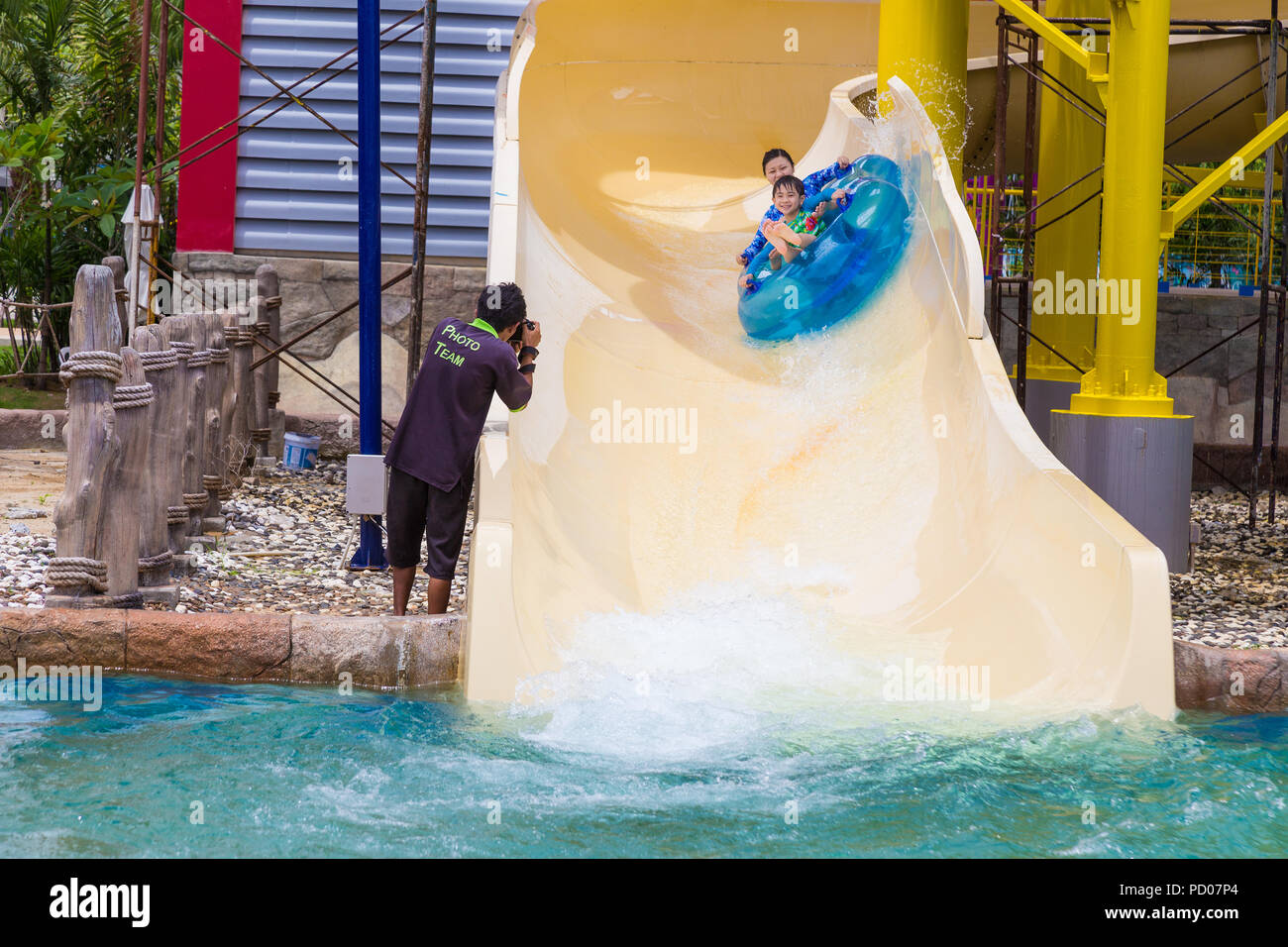 PHUKET, THAILAND - 8 JULY 2017 - Splash Jungle Water Park photographer ...
