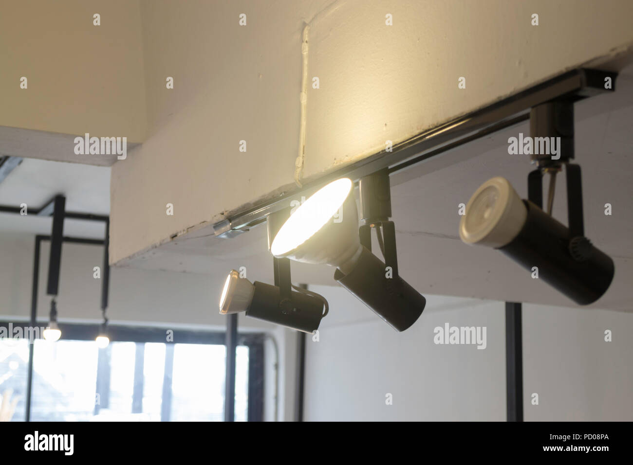 Old fashioned lighting on old fashioned ceiling hi-res stock ...