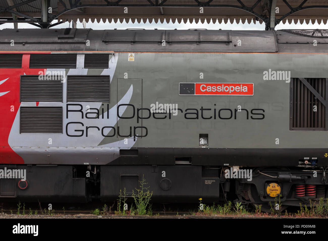 A Europhoenix class 37 locomotive operated by Rail Operations group at ...