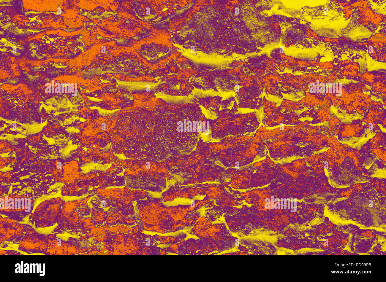 Stone wall on fire Stock Photo - Alamy