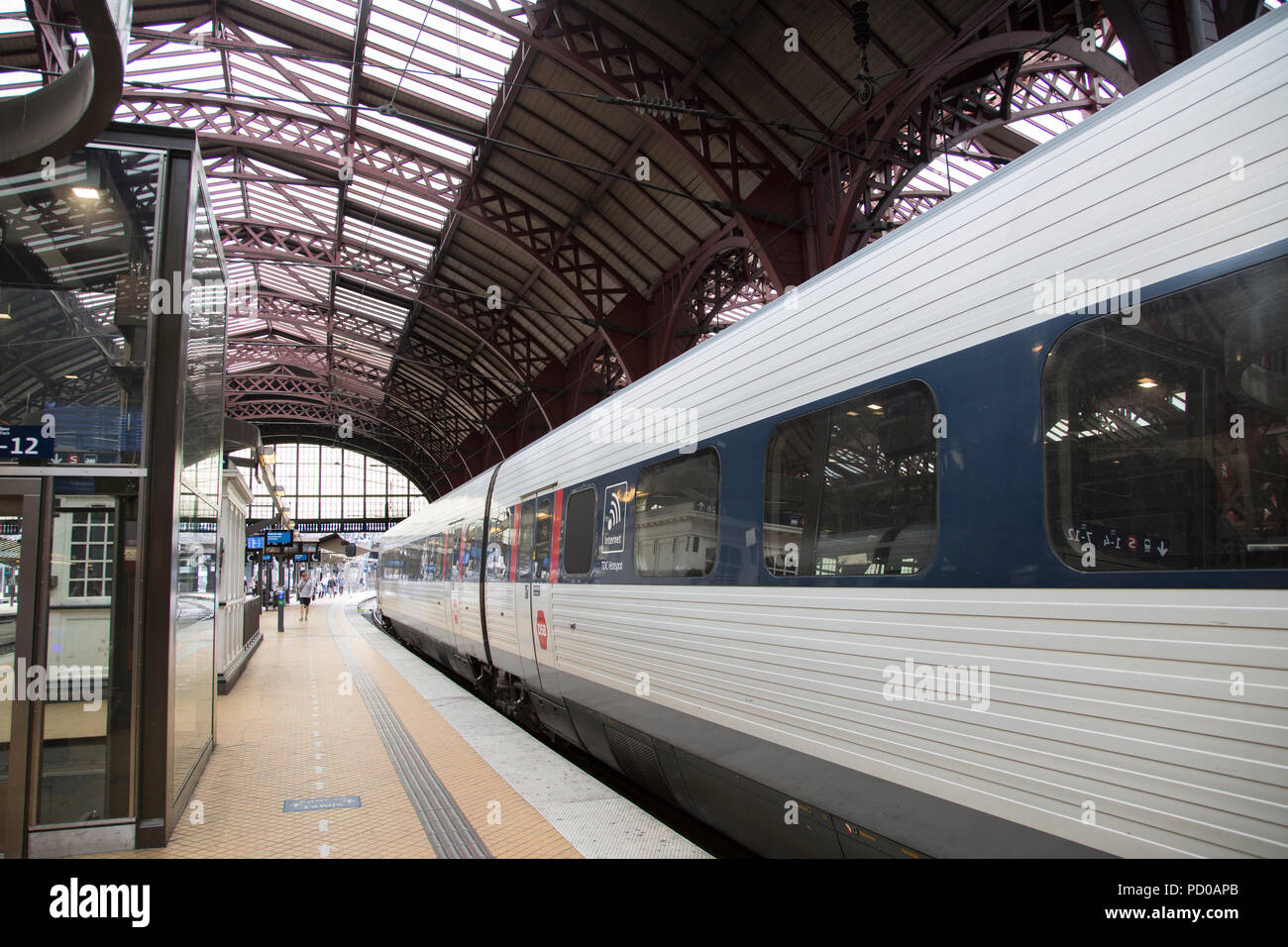 Train at Central Railway Station, Copenhagen; Denmark Stock Photo - Alamy