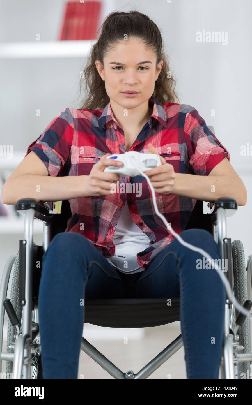 Disabled person playing games hi-res stock photography and images - Alamy