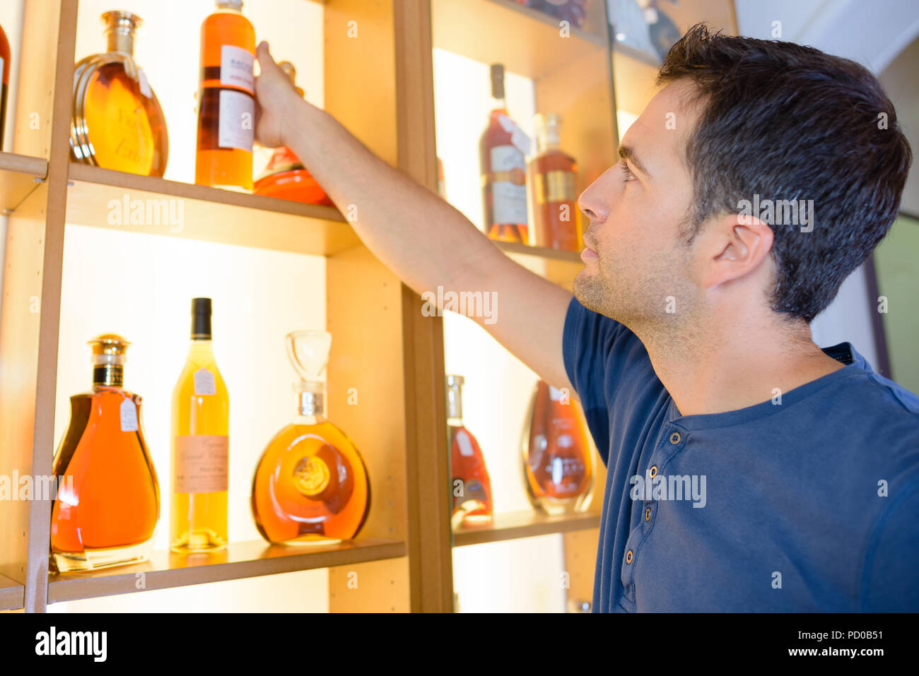 liquor in fancy containers Stock Photo - Alamy