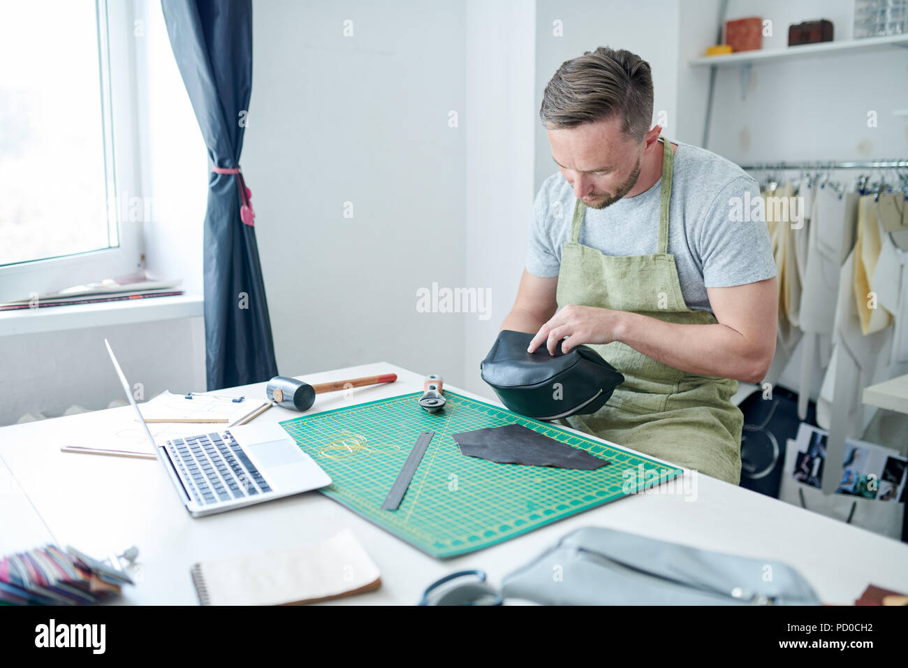 Making homemade bag Stock Photo - Alamy